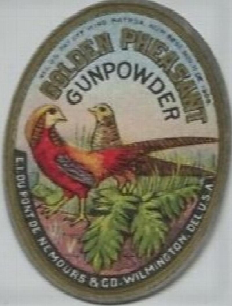VINTAGE GOLDEN PHEASANT GUNPOWDER LABEL